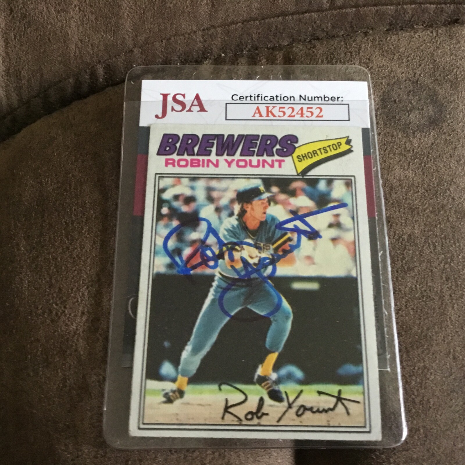 Autographed 1977 Topps Robin Yount HOF. JSA STICKER & CERT | eBay
