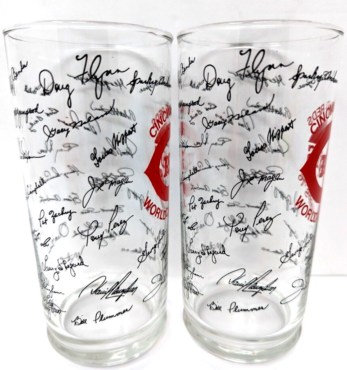 Cincinnati Reds World Series Champions 1976 Players Signature Glasses ...