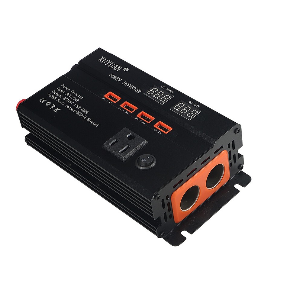 Modified Sine Wave Power Inverter 16000W 12V DC to 110V AC LCD RV Car ...