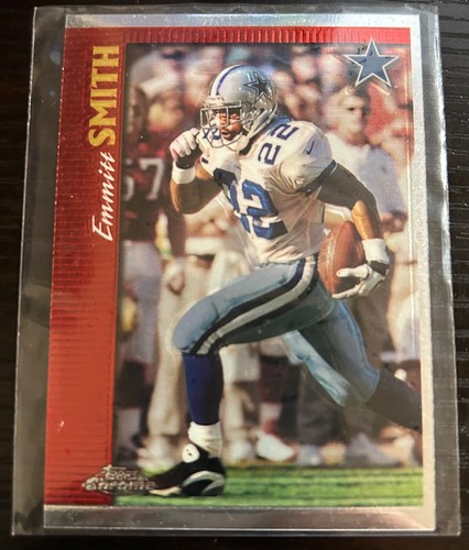 1997 Topps Chrome #81 Emmitt Smith Football card! Dallas Cowboys HOF ...