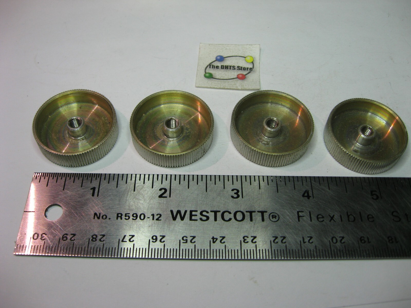 Threaded Spacer Adjuster Knurled Aluminum 1-1/4" Dia x 5/16" Tall ...