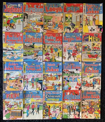 SILVER AGE Archie Comics (Lot of 20) Pep Laugh Reggie Jughead Joke Book ...