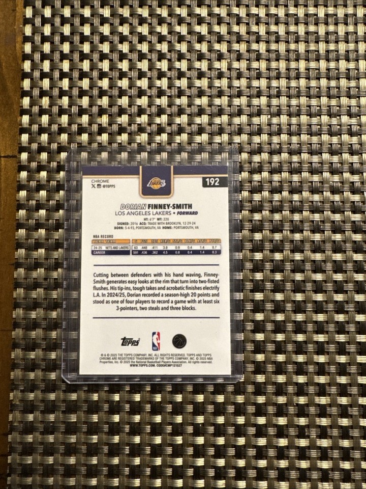 2025-26 Topps Chrome Basketball Refractor Dorian Finney-Smith | eBay