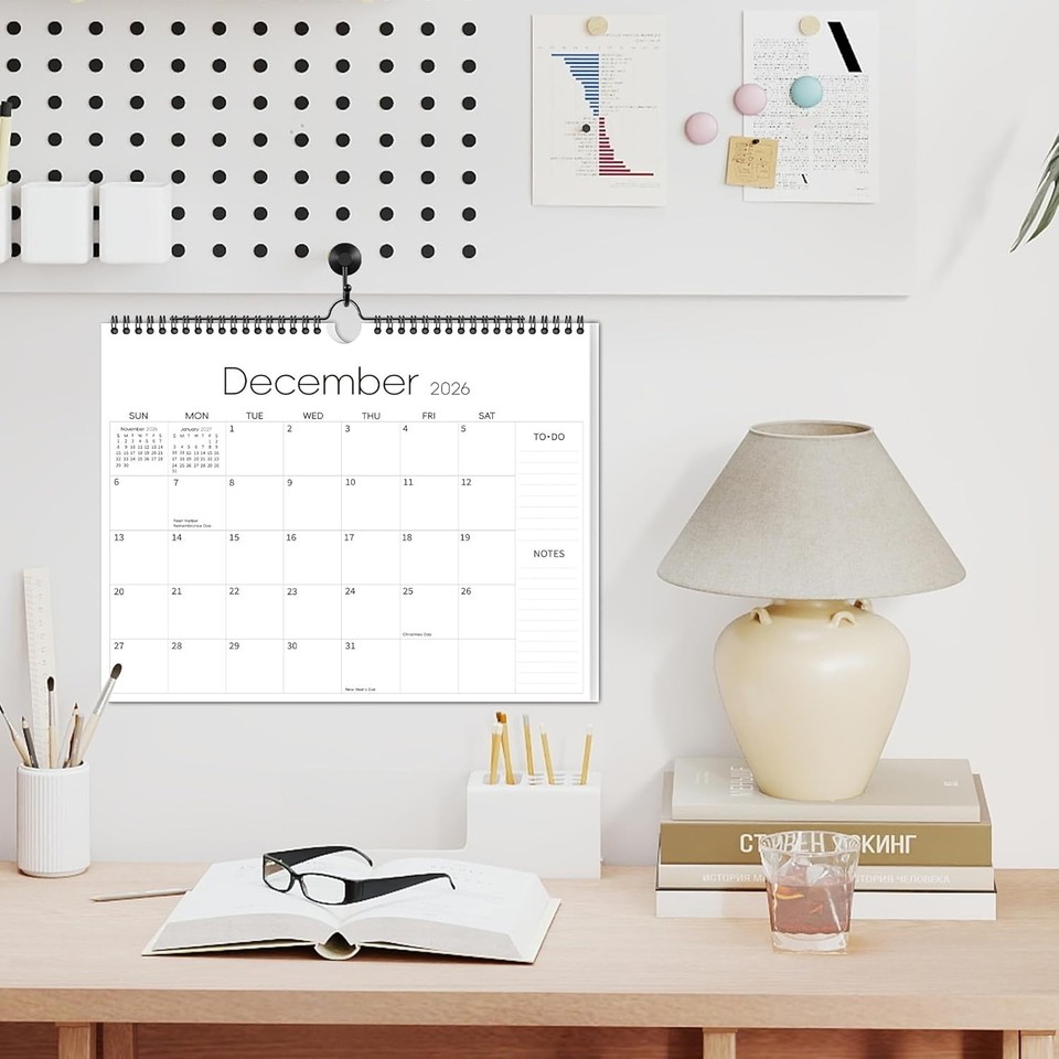 Calendar 2026-12 Wall Calendar from January 2026 to December 2026, 202 ...