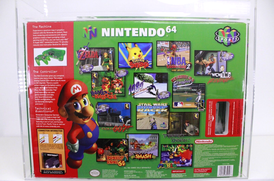 Nintendo 64 Jungle Green N64 Console System | VGA WATA Grade 75 ...
