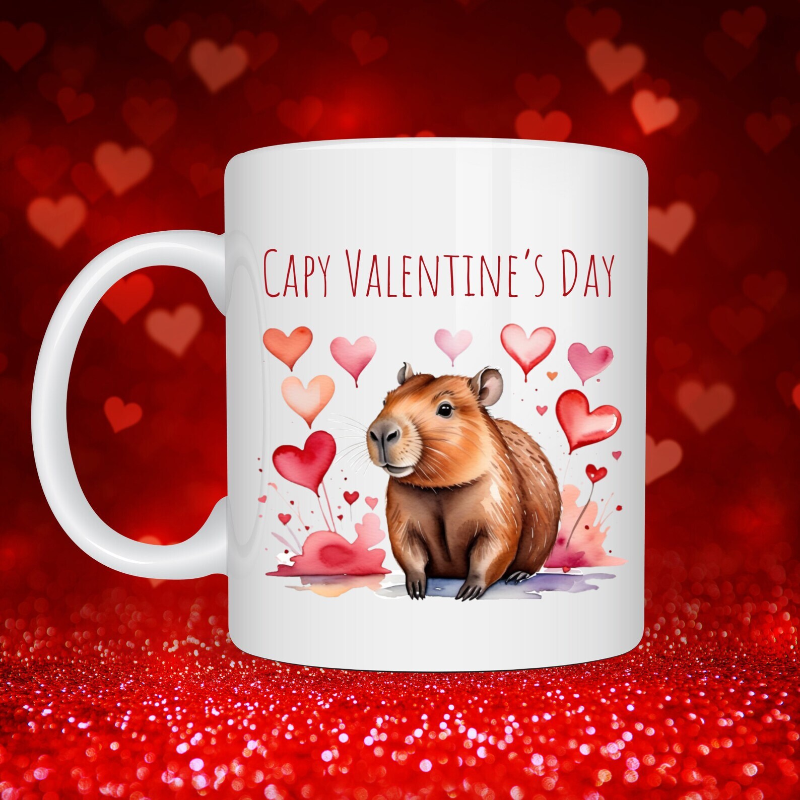 Capybara Mug Capy Valentine's Day Cute Capybara Valentine's Mug | eBay