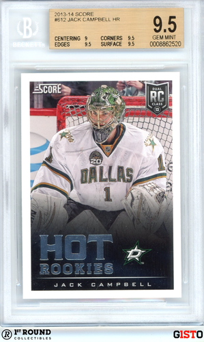 Jack Campbell RC BGS 9.5: 2013-14 Score Rookie Card Gisto POP 2 | eBay