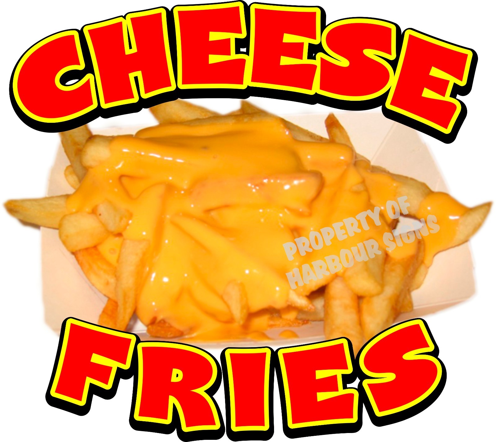 Cheese Fries Concession Decal 12" Food Truck Restaurant Menu | eBay