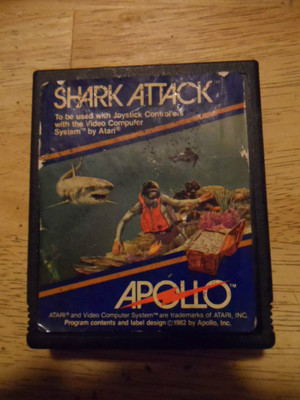 VINTAGE SHARK ATTACK VIDEO GAME FOR ATARI BY APOLLO--1982 | eBay