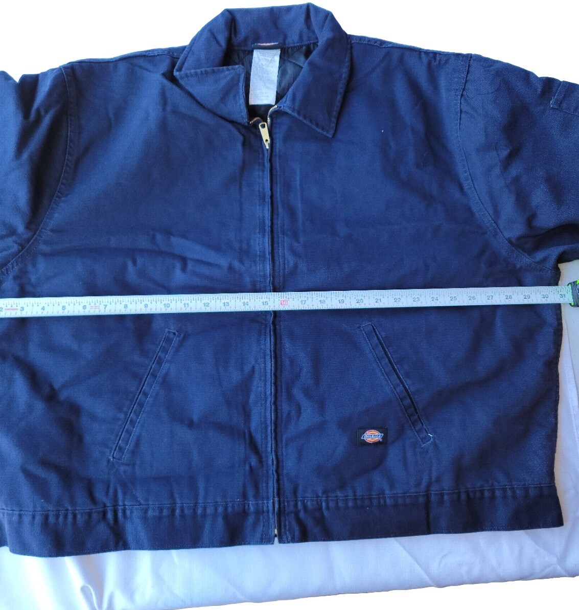 Dickies Men's Work Jacket. 3XL-T Navy Blue, Slash Pockets , Zip Closure ...
