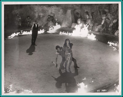 CAROLINE MUNRO & PETER CUSHING in "At the Earth's Core" - Original ...