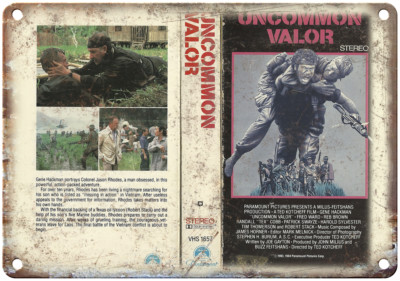 Uncommon Valor Paramount Video VHS Box Art 12" x 9" Reproduction Metal ...