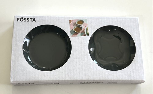 IKEA FÖSSTA FOSSTA Set of 2 Sauce Dishes 3 3/4", Stoneware gray/green ...