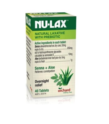 Nu-Lax Natural Laxative Senna + Aloe 40 Tablets | eBay Australia