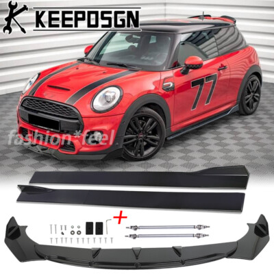 For Mini Cooper r56 r53 Front Bumper Lip Splitter Spoiler Side Skirts ...