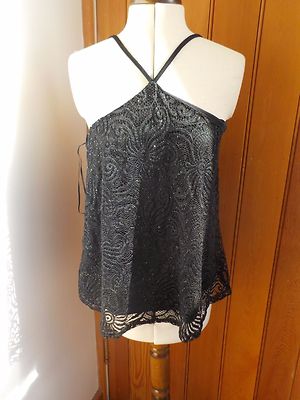 MANDI BLACK LACE SPARKLY VEST TOP PARTY LINED UK 10 BNWT | eBay UK