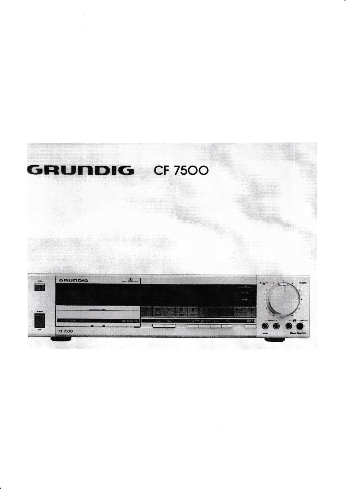 Bedienungsanleitung-Operating Instructions für Grundig CF 7500 | eBay