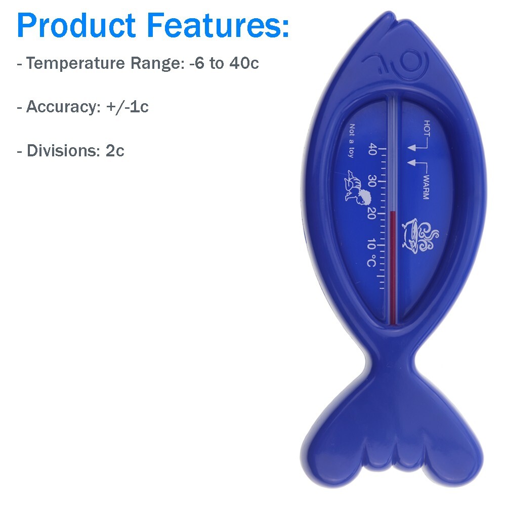 Baby Bath Thermometer - Floating Fish Bath Water Temperature Child ...