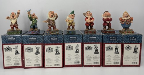 Jim Shore Disney Traditions Snow White 7 Dwarfs Dopey Doc Bashful ...