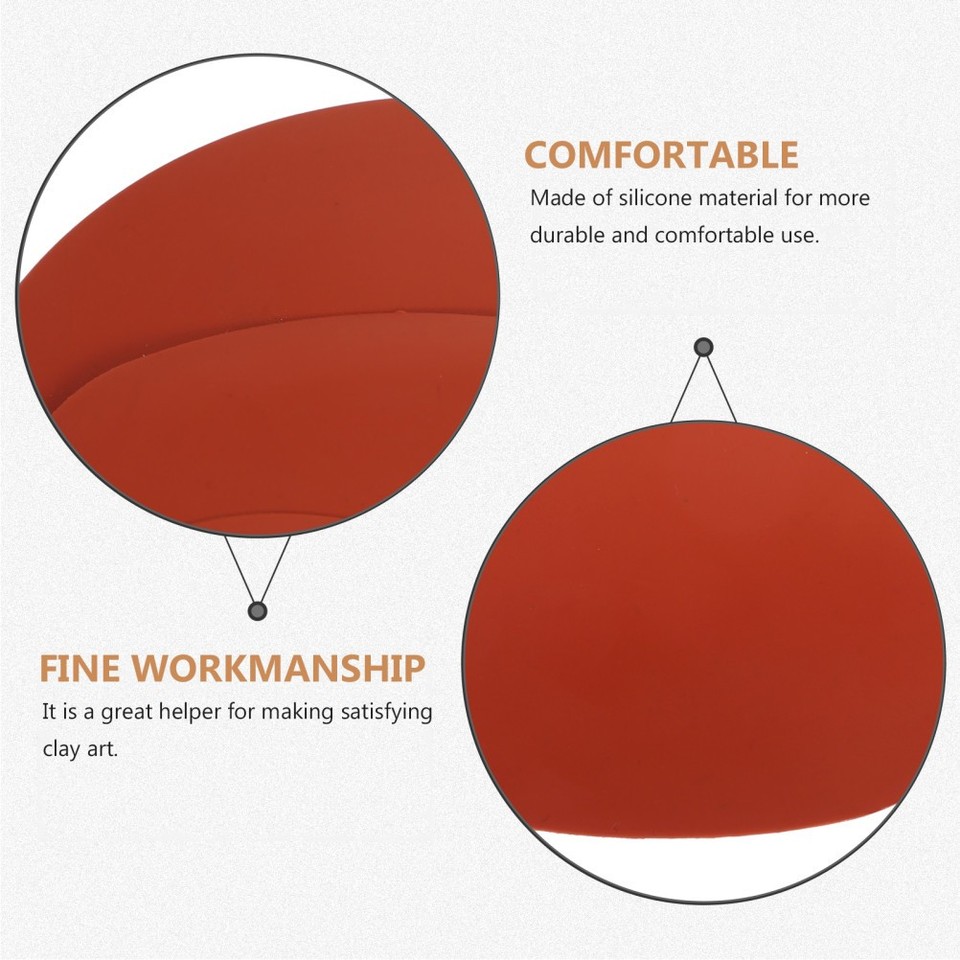 3 Pcs Clay Artist Auxiliary Art Special Tools Silicone Red for Pottery ...