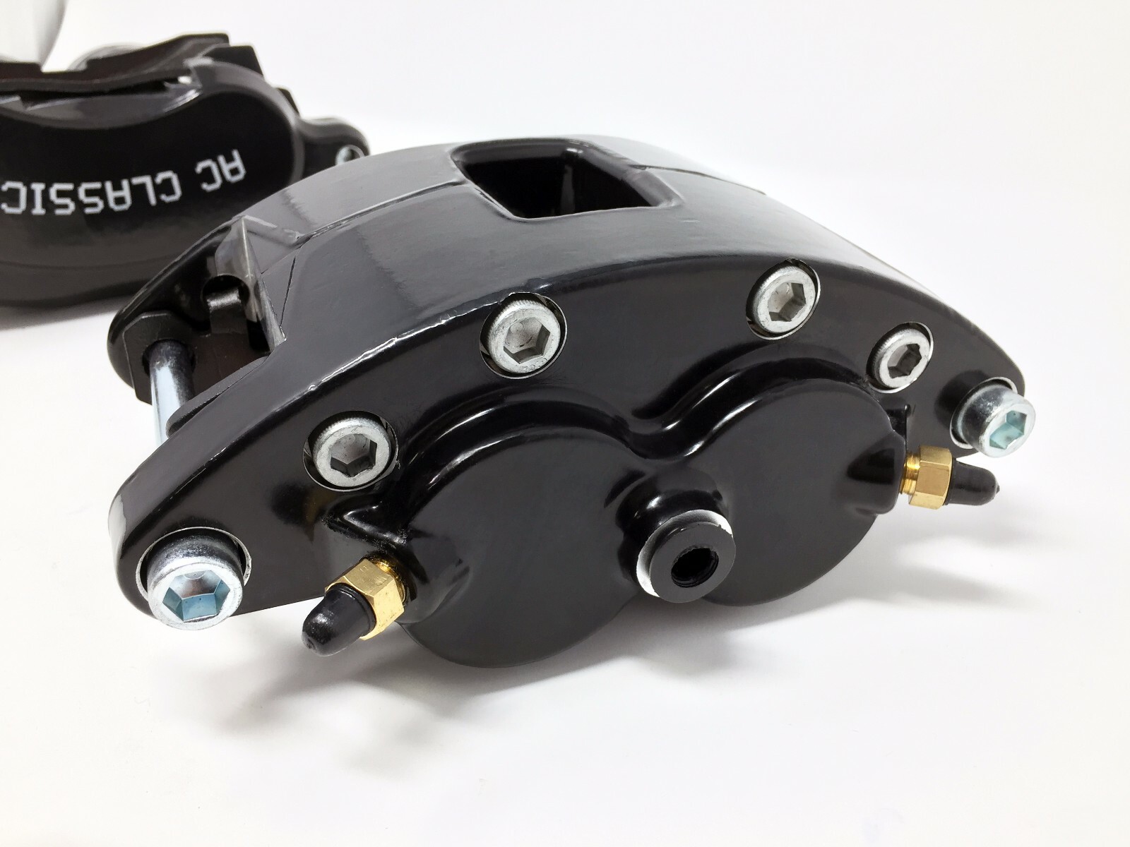 loaded brake calipers 4039 4040 d52 pad twin dual piston caliper black ...