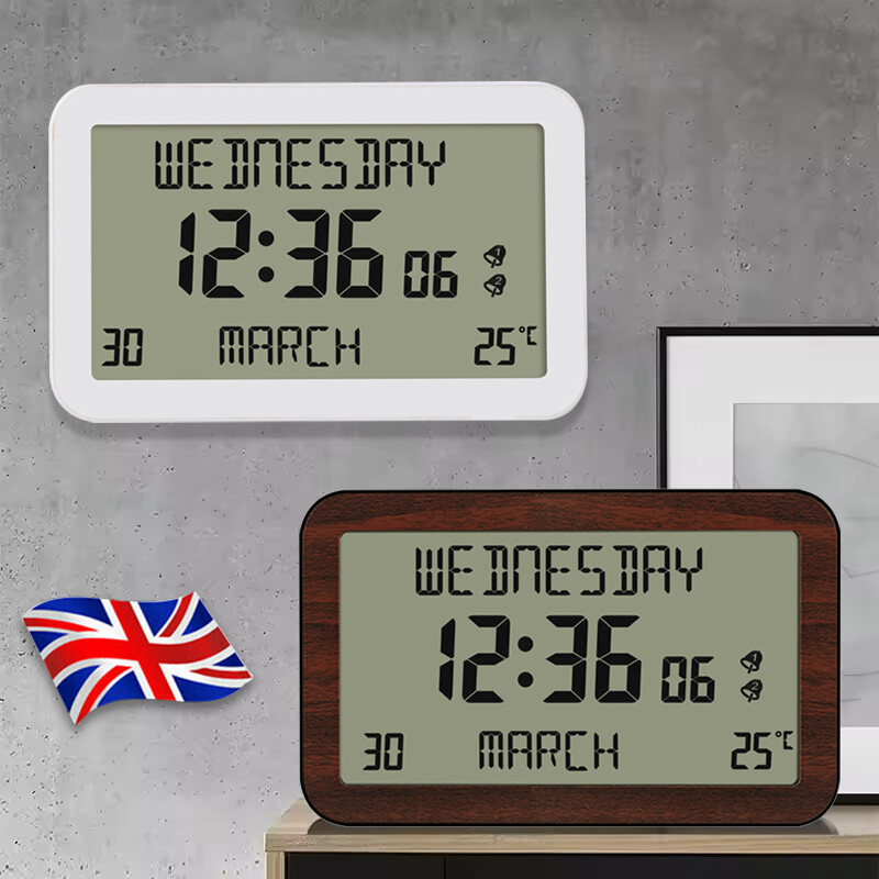 Digital Calendar Clock Date and Time Day of The Week Clocks Temperature ...