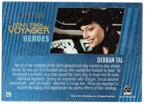 STAR TREK VOYAGER HEROES & VILLAINS BASE PARALLEL 29 DERRAN TAL 046/100 ...