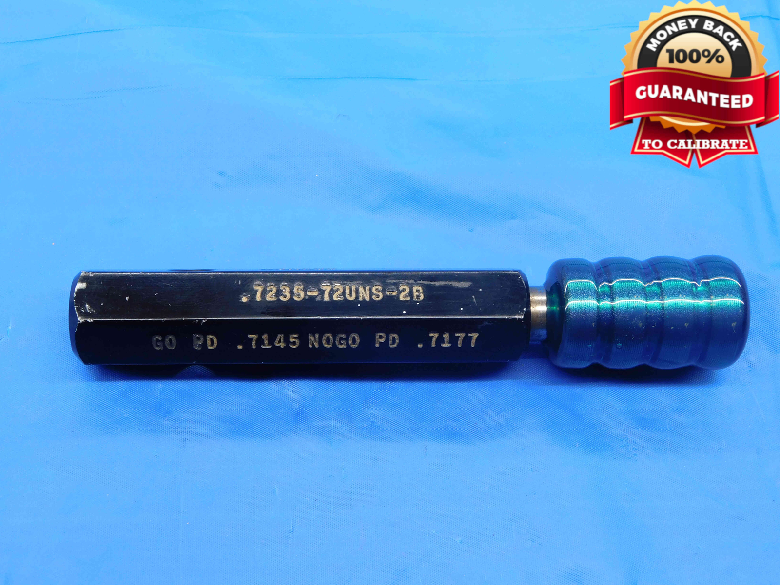 .7235 72 UNS 2B THREAD PLUG GAGE NO GO ONLY P.D. = .7177 .7235"-72 ...