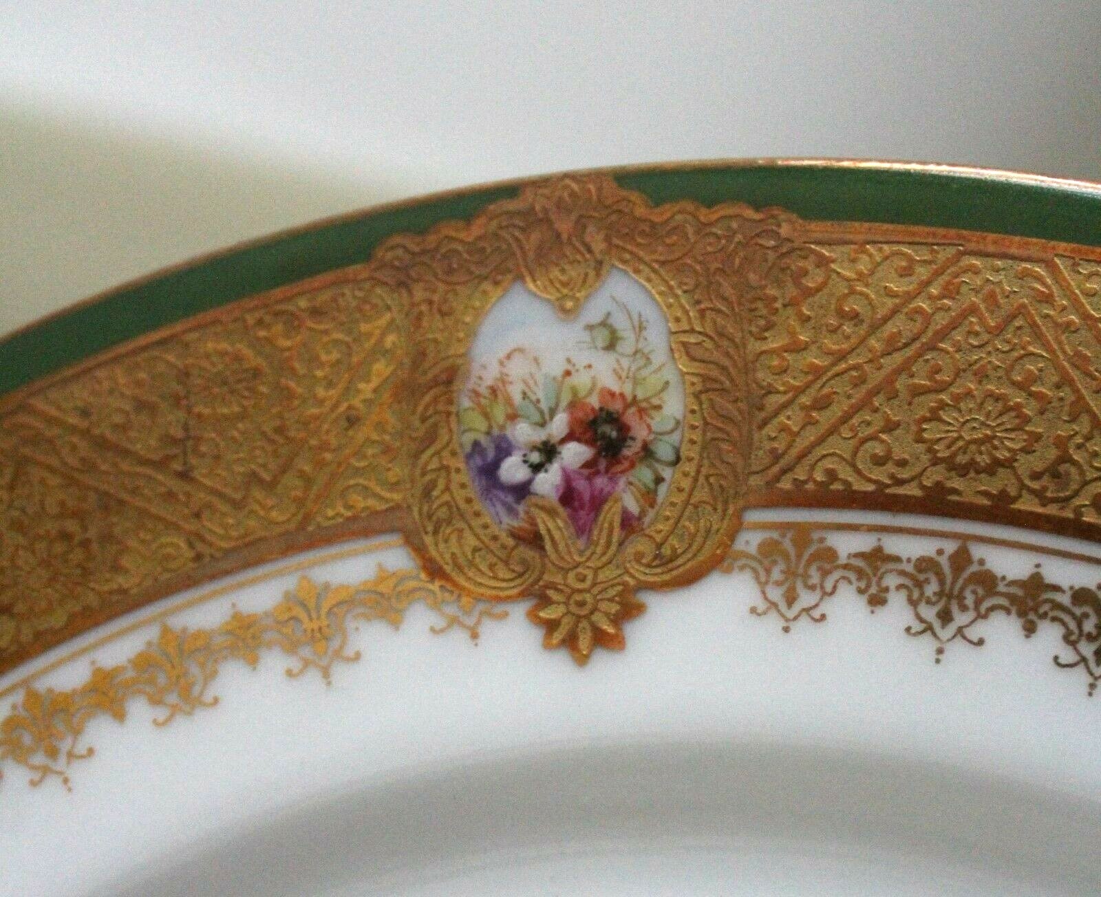 Antique Cabinet Plate Raphael Weill Co. Limoges France Gold Embossed ...