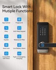 TMEZON Smart Door Lock Wi-Fi Fingerprint Keyless Door Lock with Handle ...