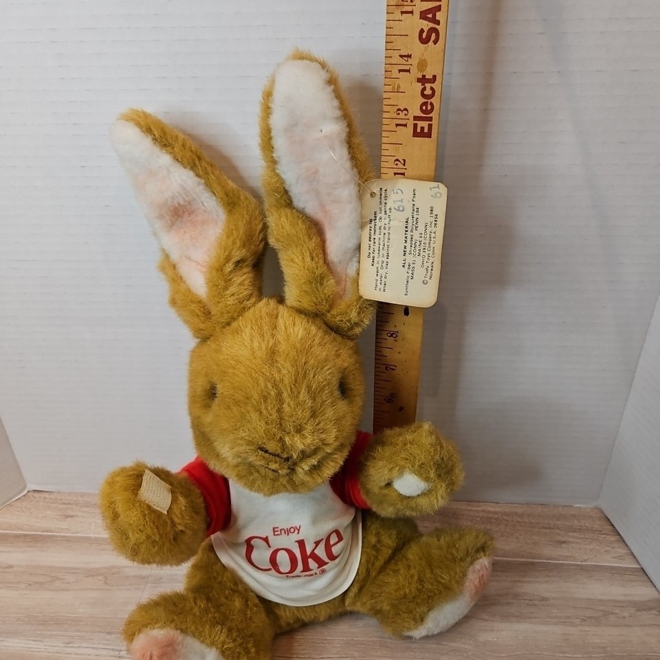 Vintage Coca-Cola Bunny Rabbit Made By Trudy Toys In 1980 - Washable ...