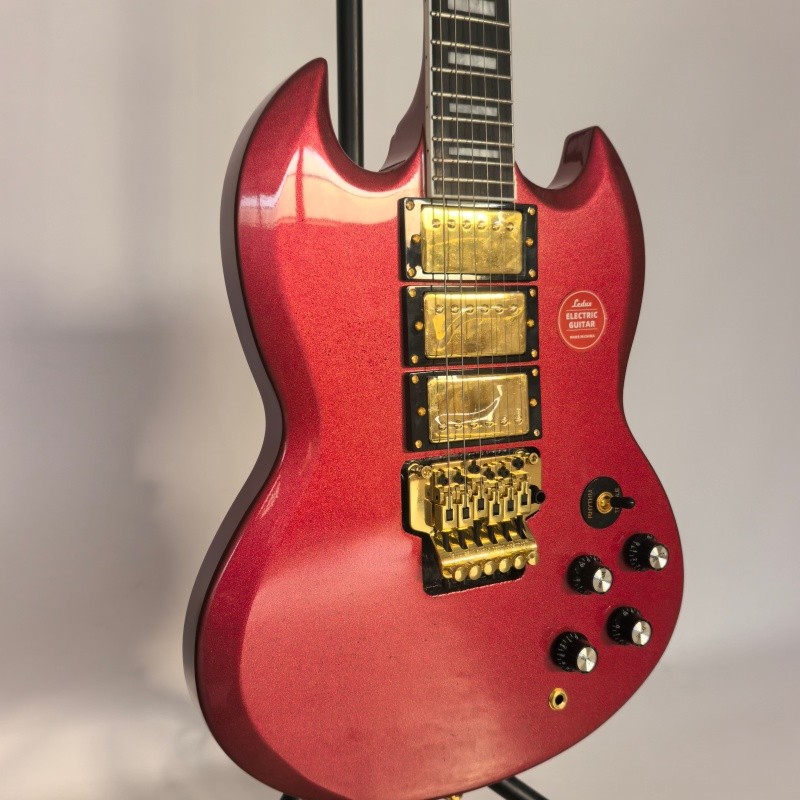 Red SG Electric Guitar FR Bridge HHH Pickups Chrome Hardware Gold ...