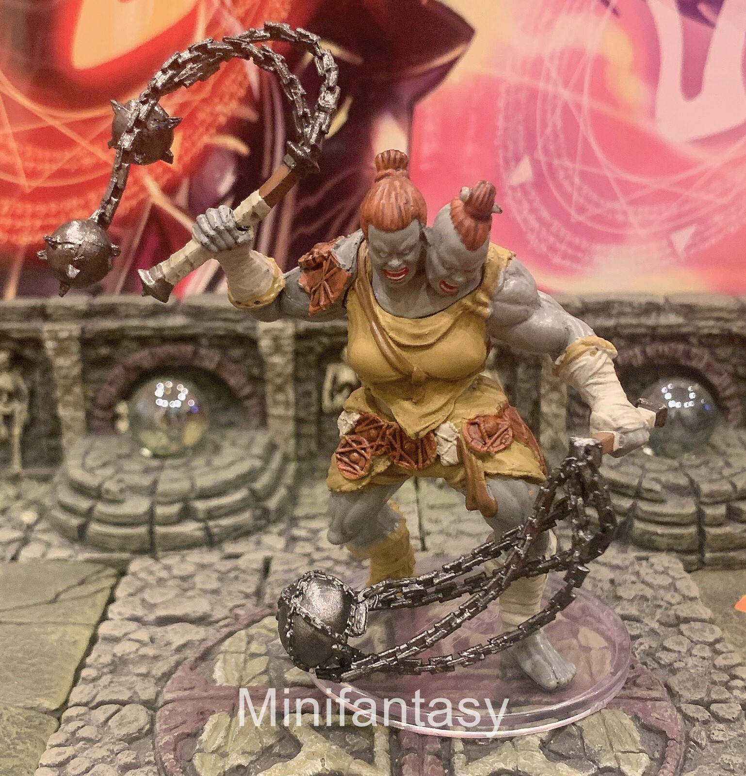 Ettin (Flails) D&D Miniature Dungeons Dragons Pathfinder Champion Giant ...