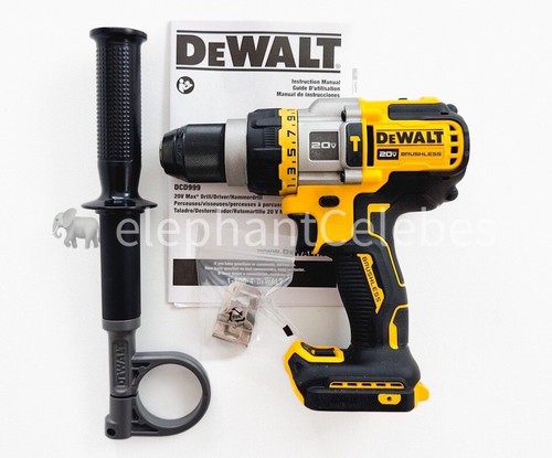 NEW DeWALT DCD999B 20V MAX FLEXVOLT 1/2 in. Hammer Drill Driver DCD999 ...