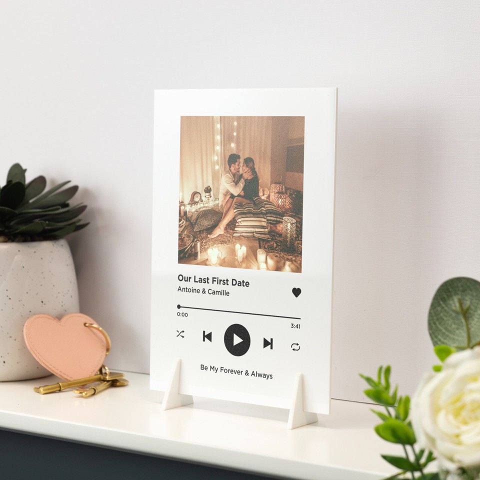 Personalised Music Song Plaque Playlist Streaming Service Custom Album ...