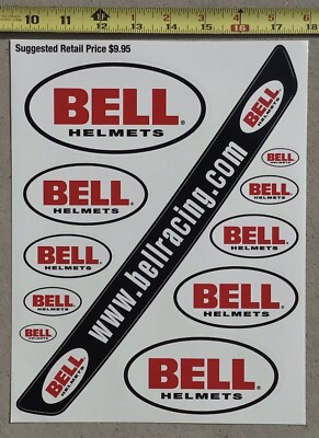 11 BELL Helmets authentic racing decals stickers visor banner INDYCAR ...