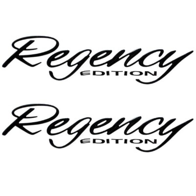 Regency Boats Logo Decals 150965 | 11 1/2 x 2 7/8 Inch Black (Pair) | eBay