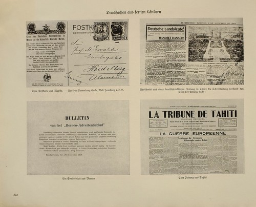 1916 WWI WW1 Impression D'Un Magazine Allemand Neutre Borneo Tahiti ...