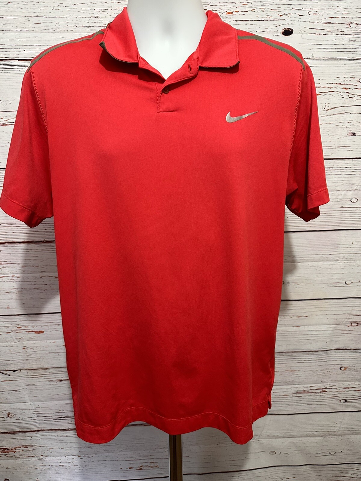 NIKE Golf Dri- Fit Tour Performance Dri-Fit Golf Polo Red Size Large | eBay