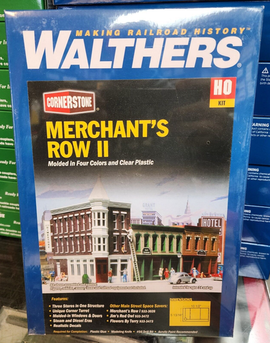 MERCHANT'S ROW 2 Stores Walthers Model Railroad Building Kit 933-3029 ...