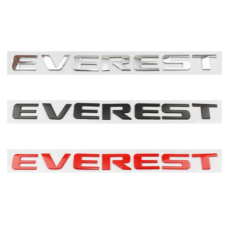 1pc Plastic Everest Letters Logo Emblem For Car Front Hood Badge (Black ...