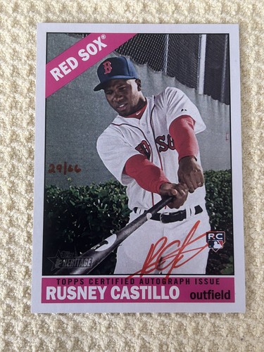 2015 Topps Heritage - Real One Autographs Rusney Castillo #ROA-RCA Red ...