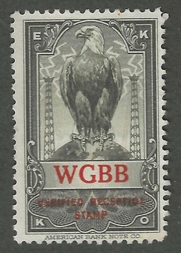 EKKO Radio Reception Stamp BOB, WGBB Freeport New York NY MNG - LOOK ...