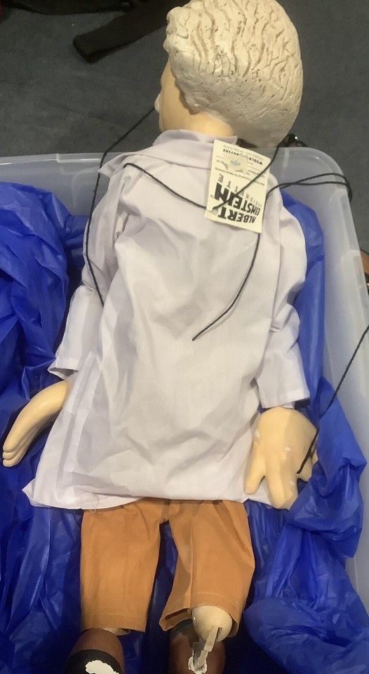 9 String Marionette Puppet Plaster Roger Richman Vtg Rare Einstien ...