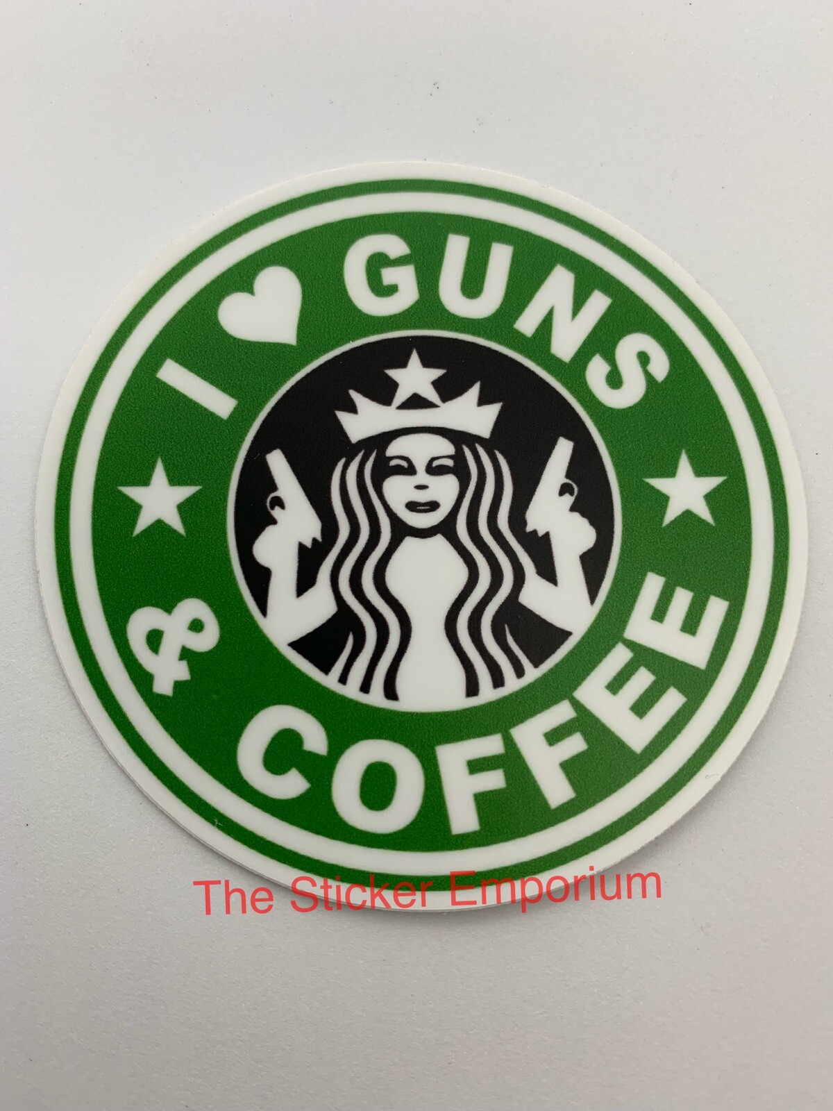 I Love Guns & Coffee 2nd Second Ammendment Security Gun Rights Sticker ...