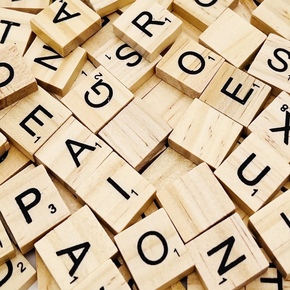 300 Pcs Wood Scrabble Tiles DIY Wooden Scrabble Letters for Spelling ...