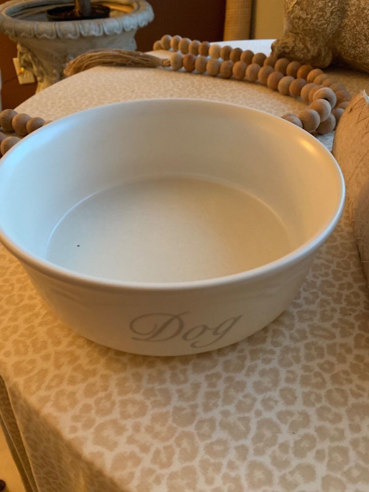 Pfaltzgraff script DOG Large Tea Rose bowl food water dish stoneware | eBay