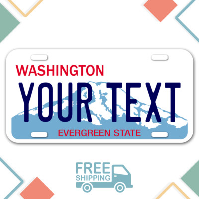 PERSONALIZED Washington license plate. Any text, free shipping. Custom ...