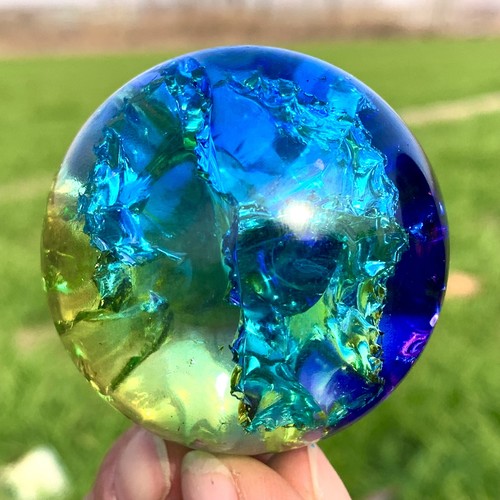 153G Natural Titanium Rainbow Quartz sphere Crystal ball Healing | eBay