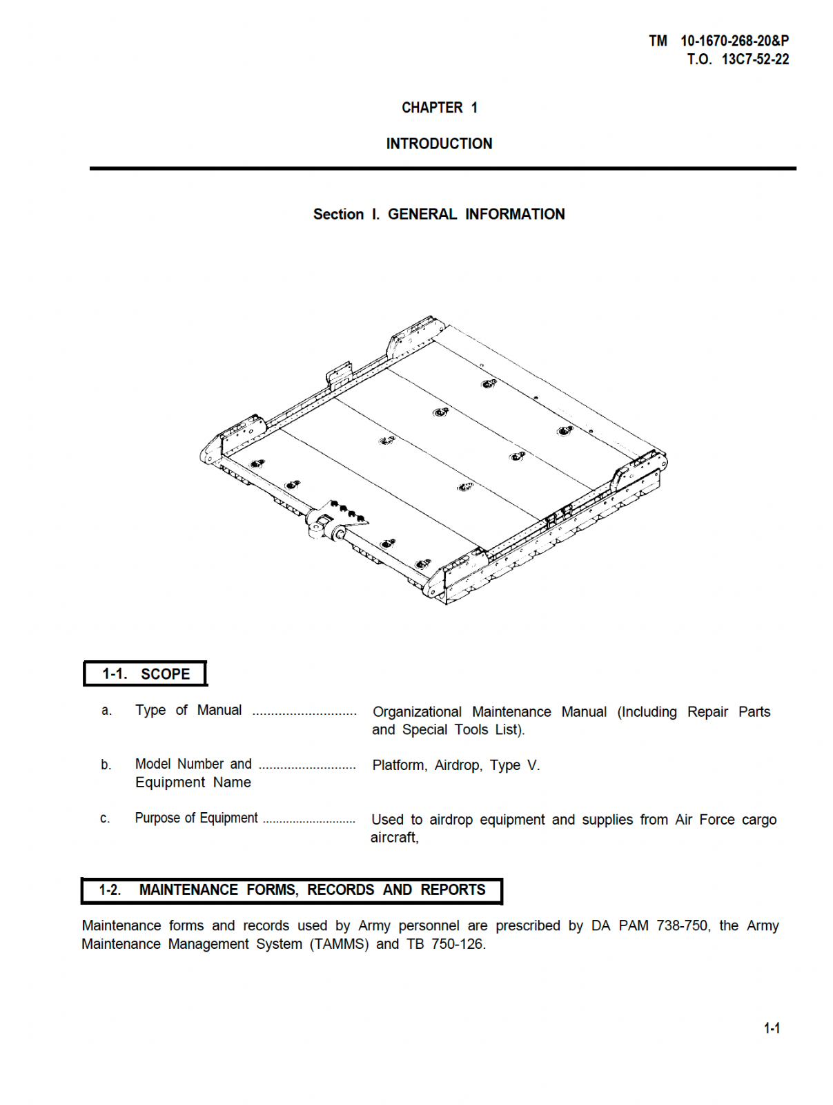 126 Page TM 10-1670-268-20& TYPE V AIRDROP PLATFORM LAPES Parachute on ...